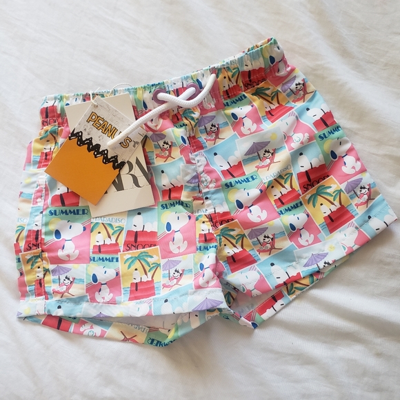 Zara | Swim | Snoopy Swim Shorts | Poshmark